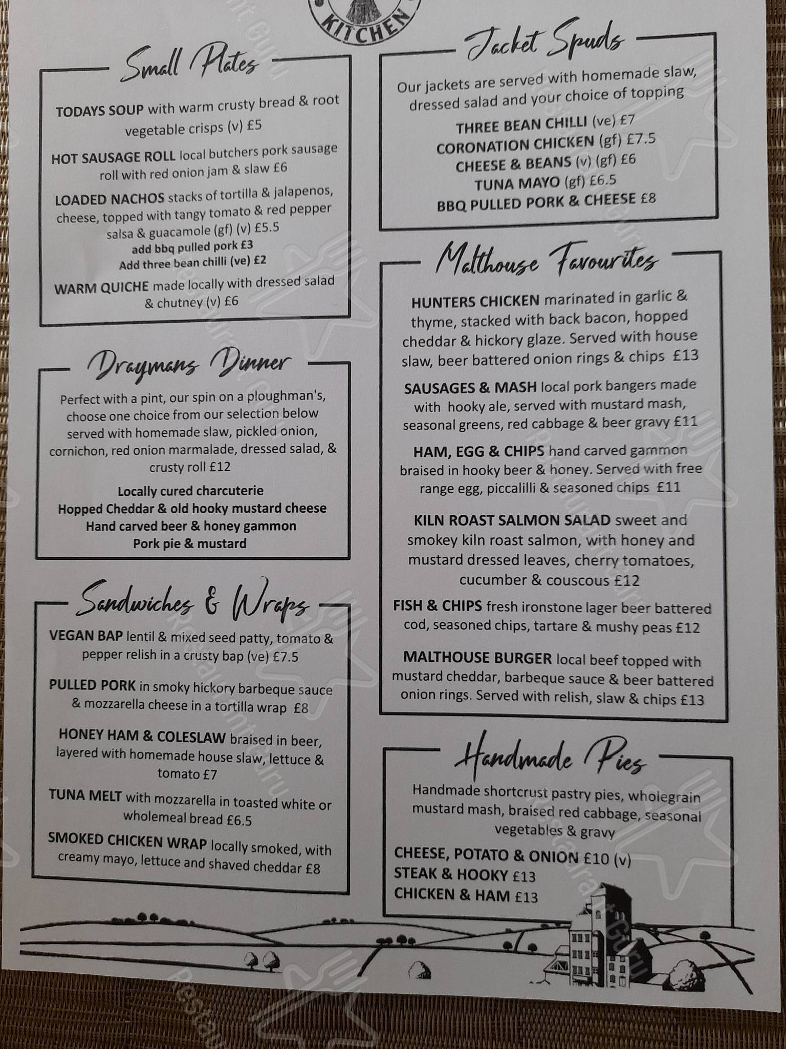 Menu at The Royal Oak pub & bar, Evesham