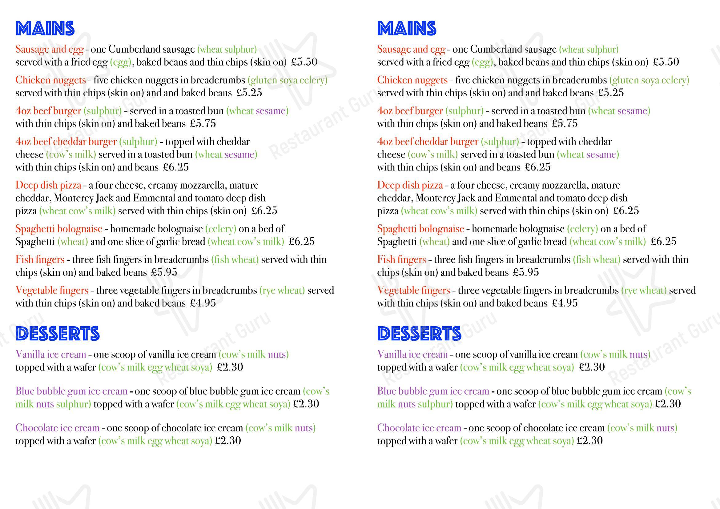 Menu at The Shilton Arms pub & bar, Coventry, 5 Church Rd