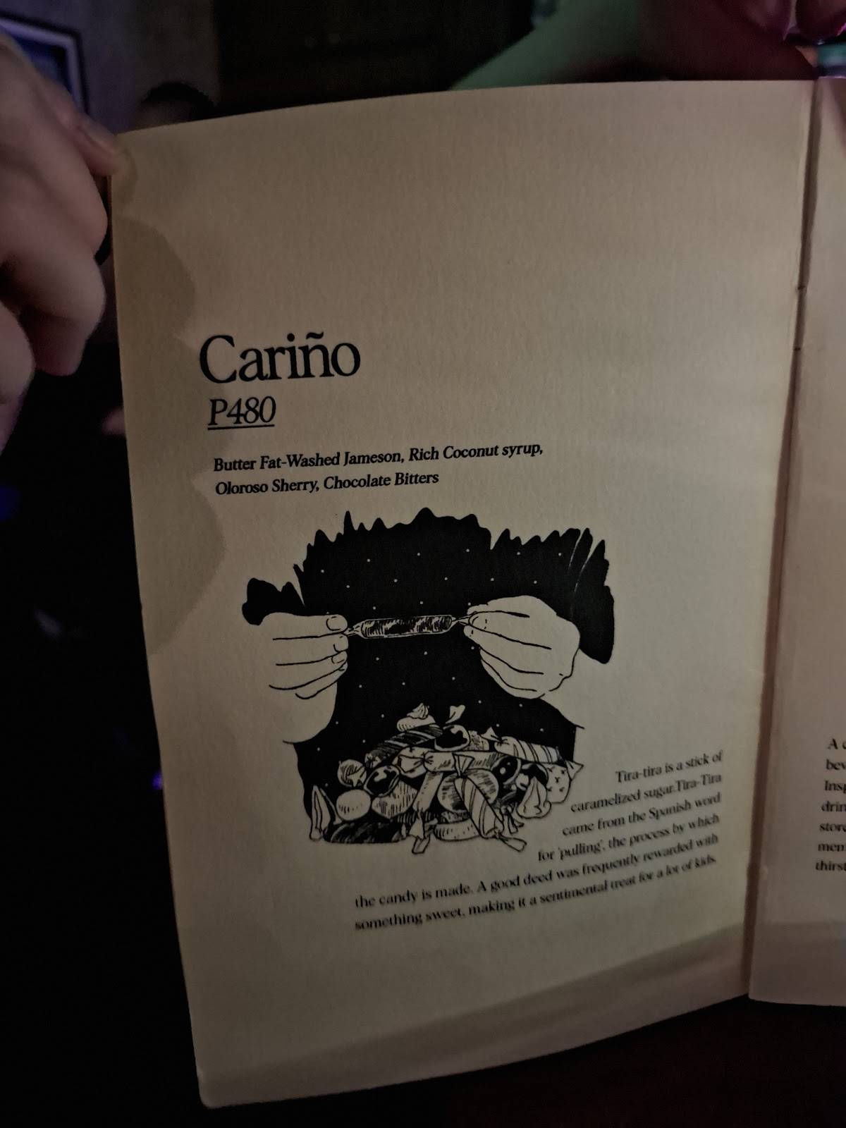 Menu at The Spirits Library pub & bar, Makati
