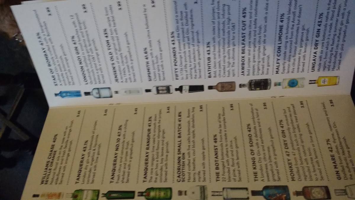 Menu at The Spotted Cow pub & bar, Bradford, 122 Whitehall Rd