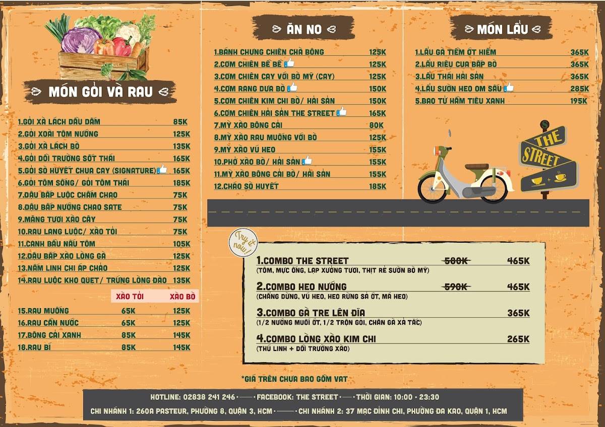 Menu at The Street - 260A Pasteur restaurant, Ho Chi Minh City, 260A ...