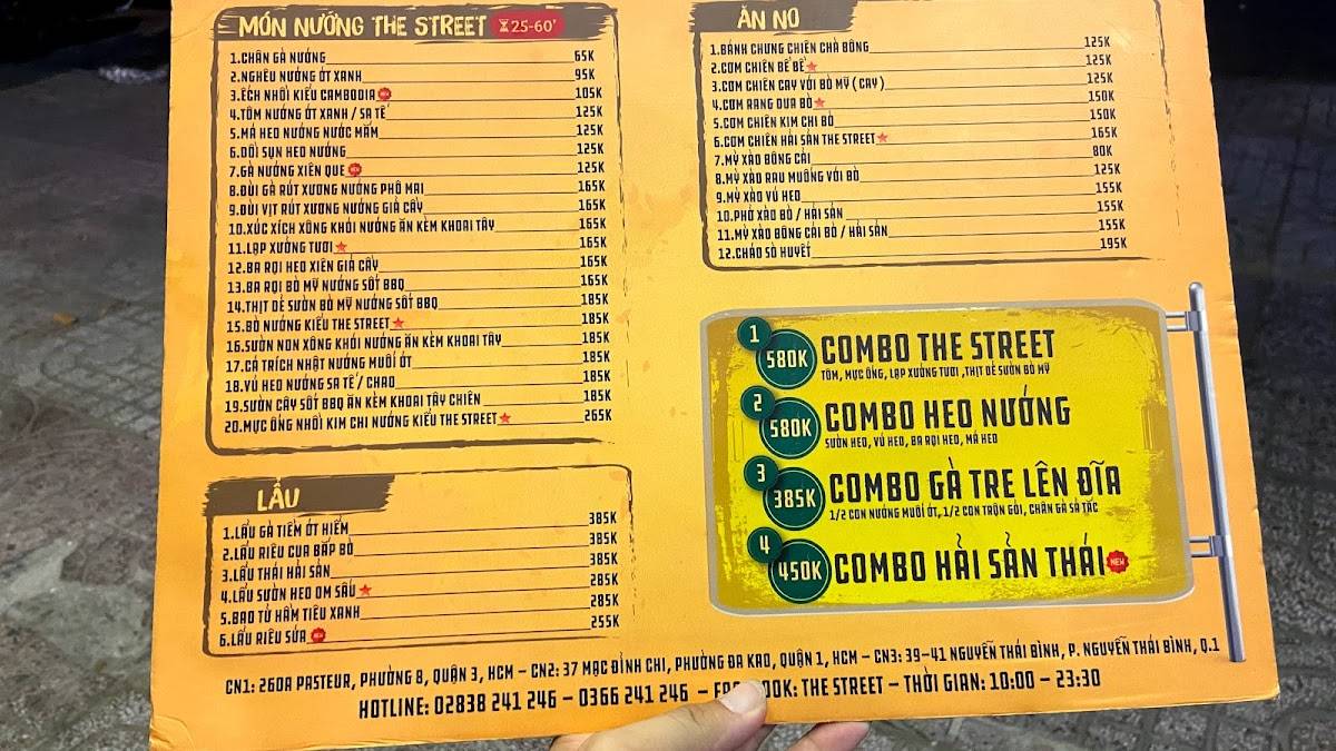 Menu at The Street - 260A Pasteur restaurant, Ho Chi Minh City, 260A ...