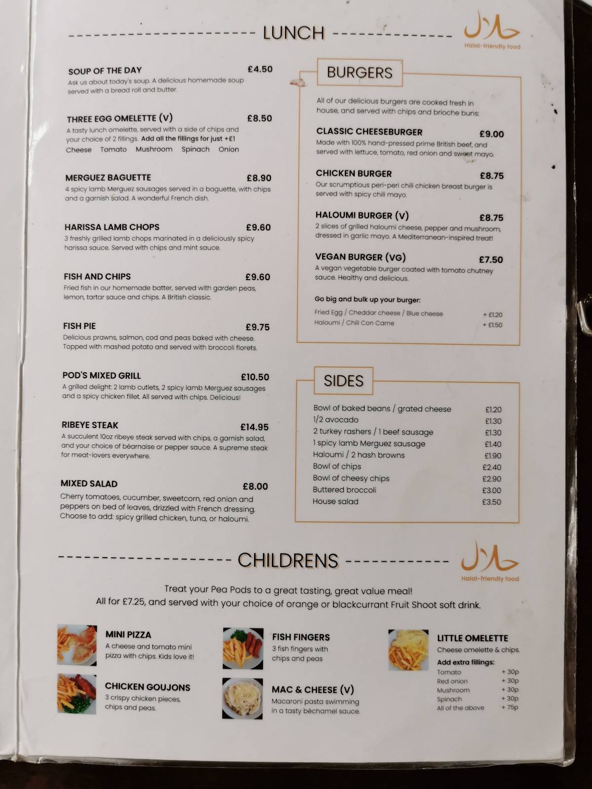 Menu at The Vanilla Pod Cafe Patisserie, High Wycombe