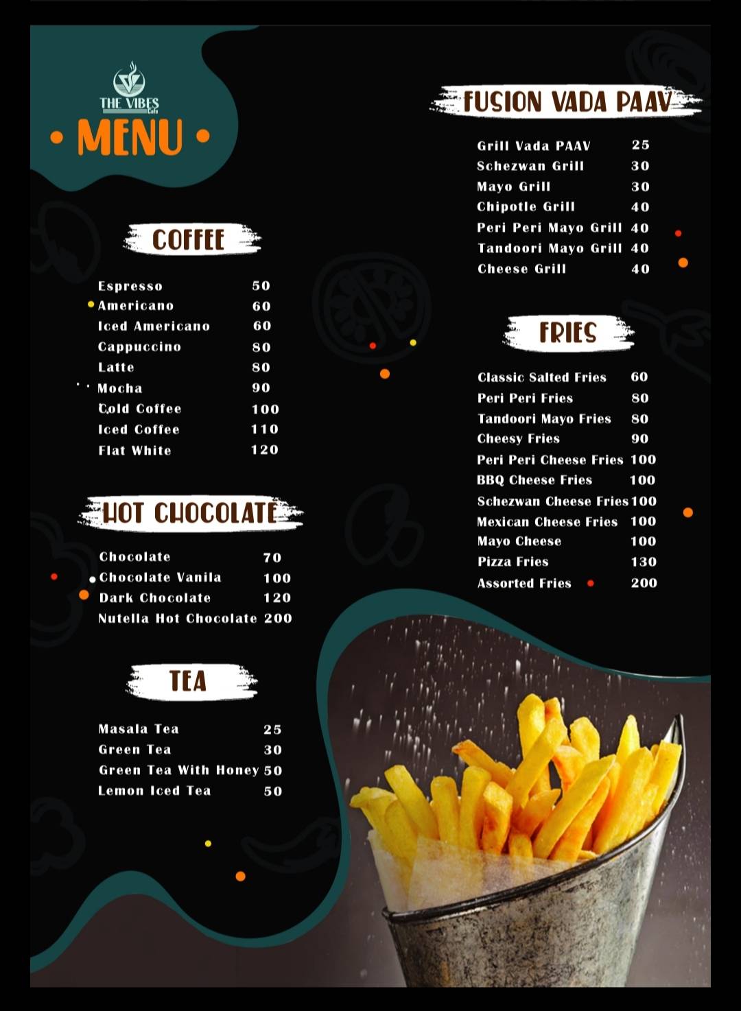 Menu at The Vibes Cafe, Thane