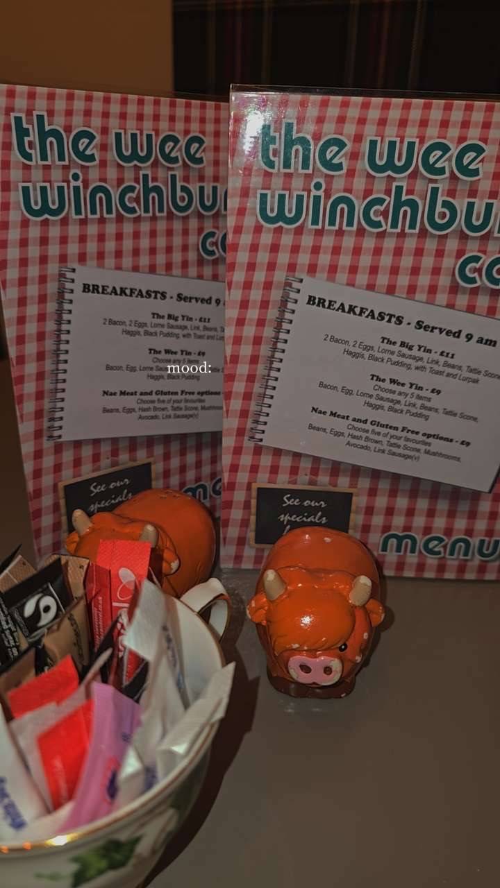 Menu at The Wee Winchburgh Cafe, Broxburn