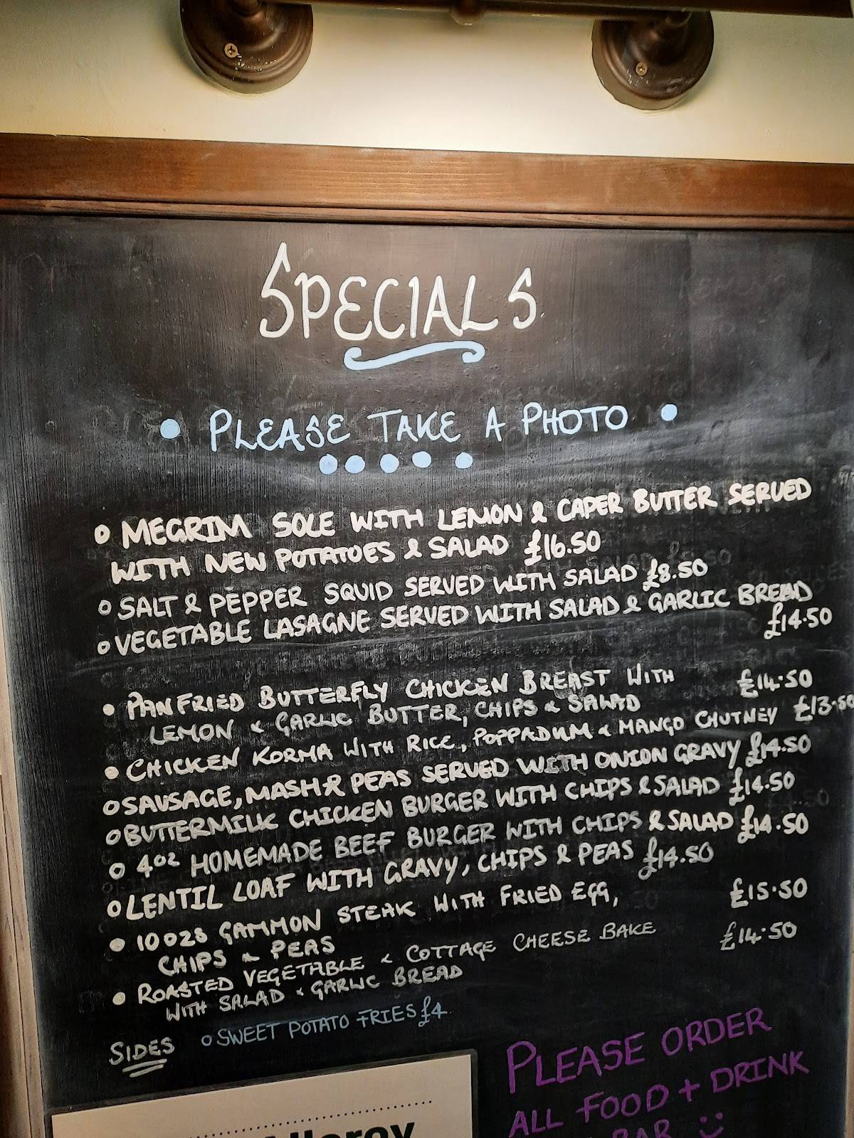 Menu at The Westbury Inn pub & bar, Wookey