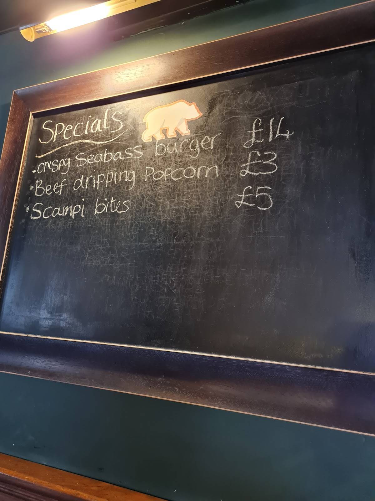 Menu at The White Bear pub & bar, Devizes