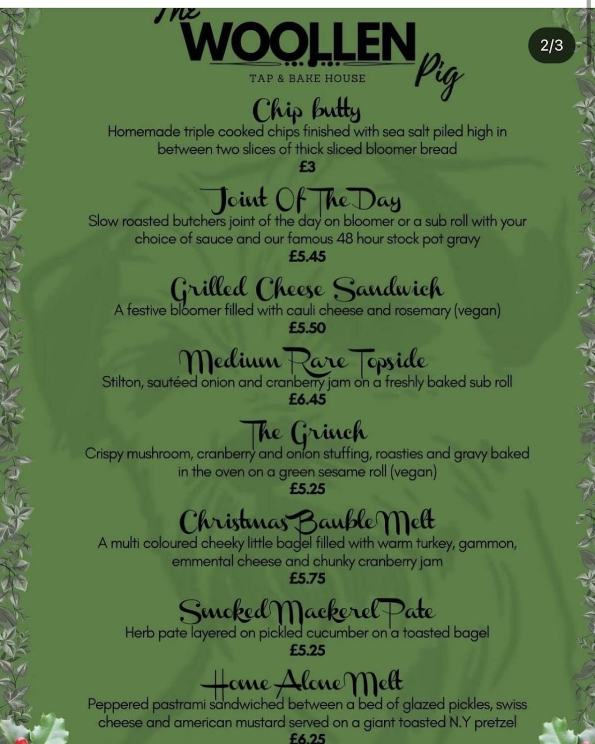 Menu at The Woollen Pig, Birkdale pub & bar, Southport
