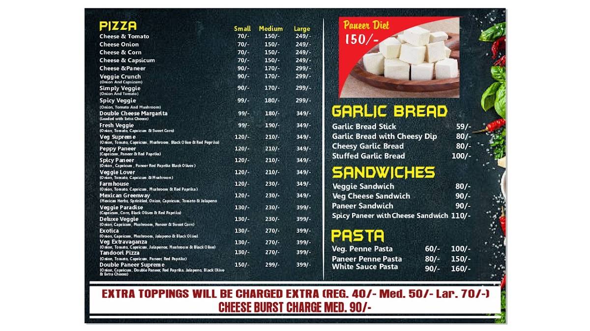 Menu at The cheers cafe, Gurugram