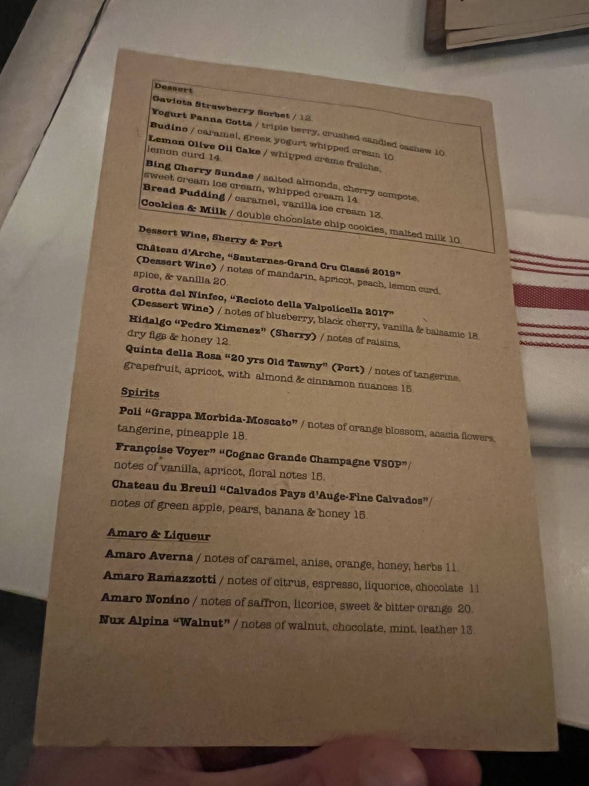 Menu at Moody Rooster pub & bar, Westlake Village