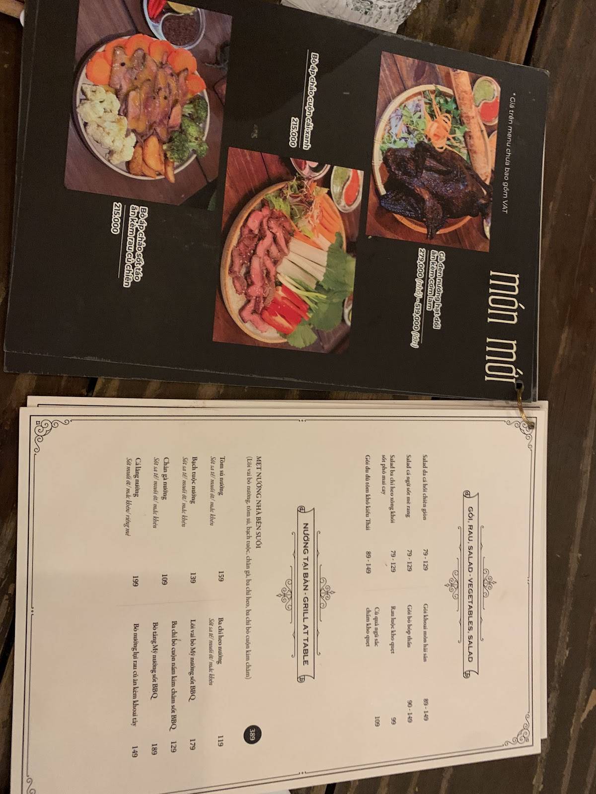 Menu at Tiệm nướng Mã Pi Lèng restaurant, Ho Chi Minh City
