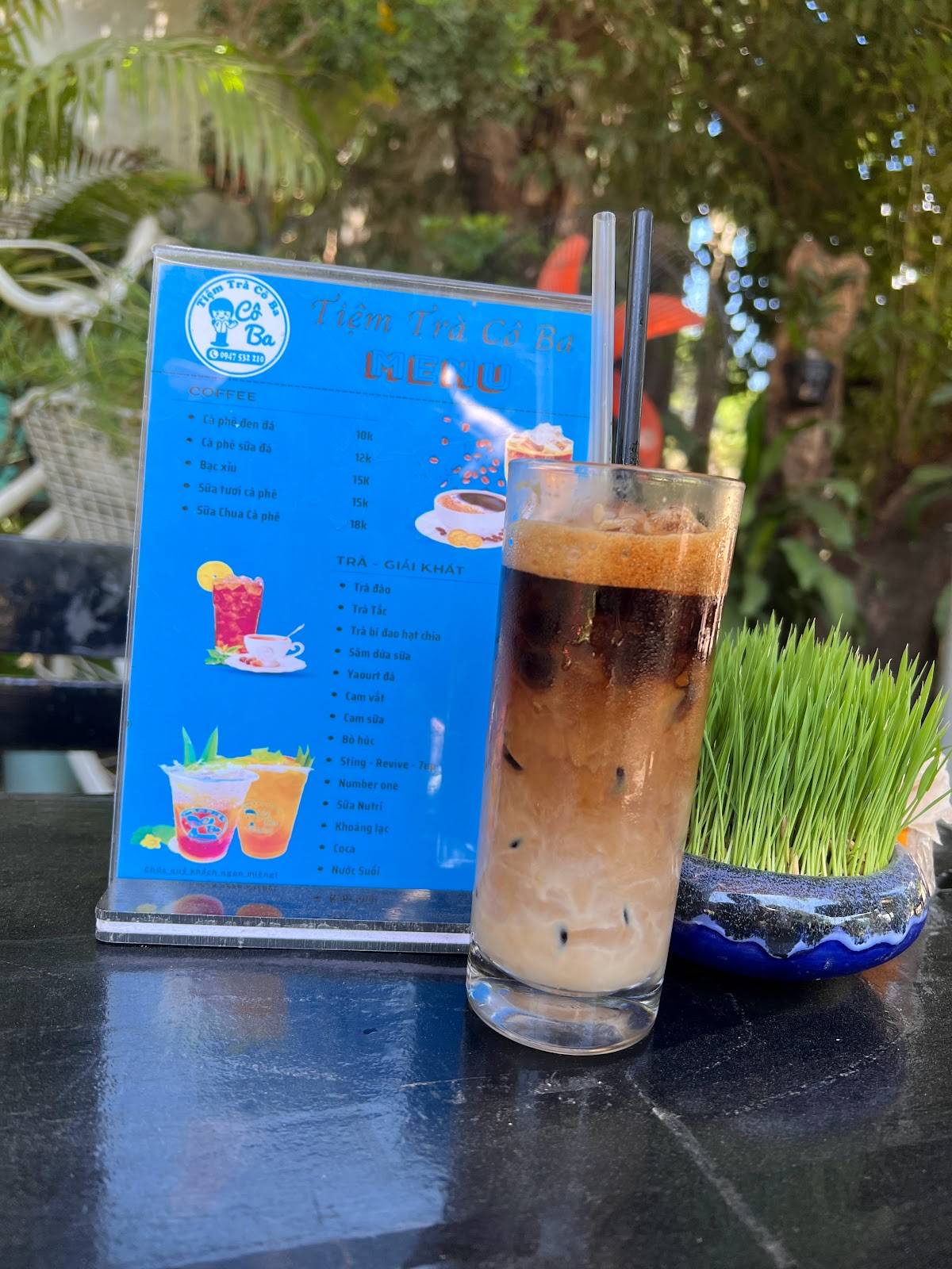 Menu at Tiệm trà Cô Ba, Vietnam, xóm Chí/Tổ 1 Nguyễn Văn Hoàng