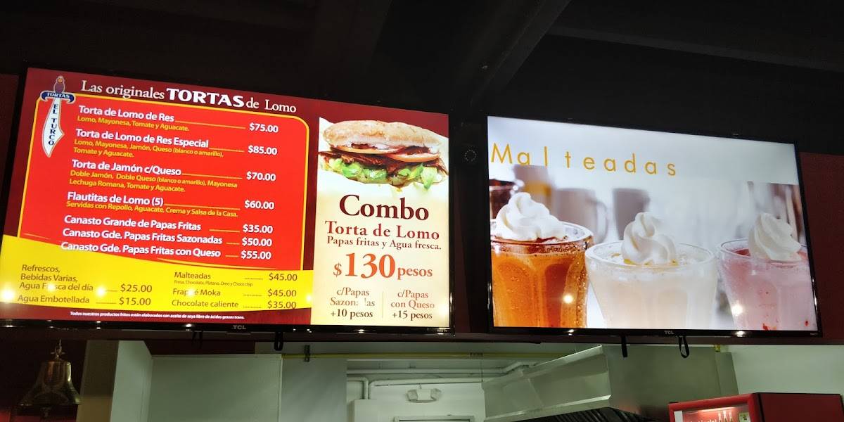 Carta del restaurante Tortas El Turco (Plaza Milenio), Tijuana, Blvd ...