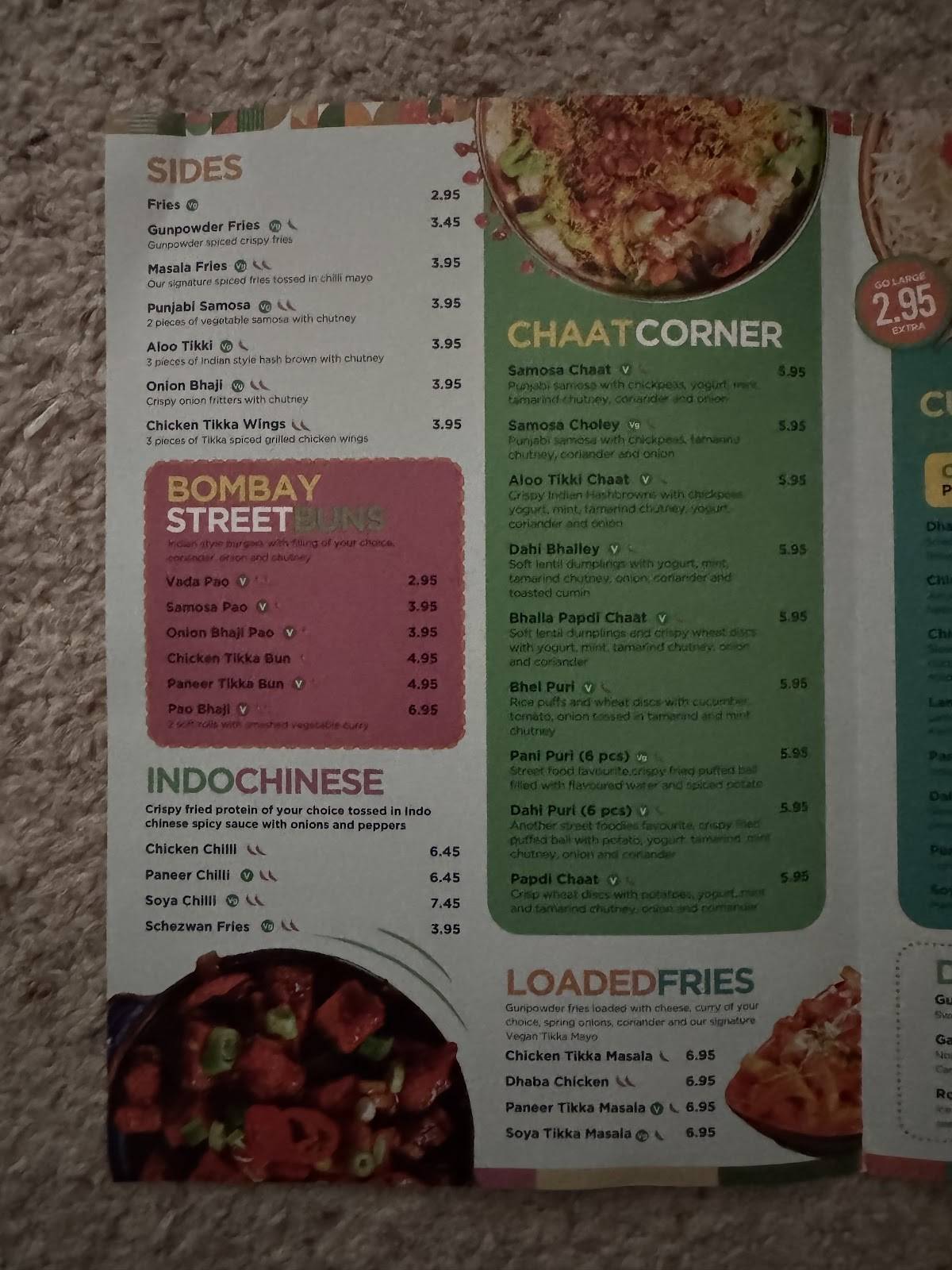 Carta del restaurante Tikka Nation Express, Luton