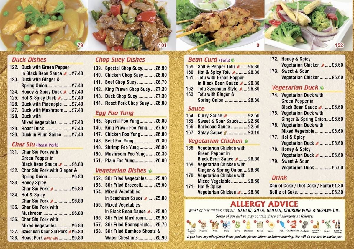 Menu at Tings Chinese Takeaway fast food, Bognor Regis