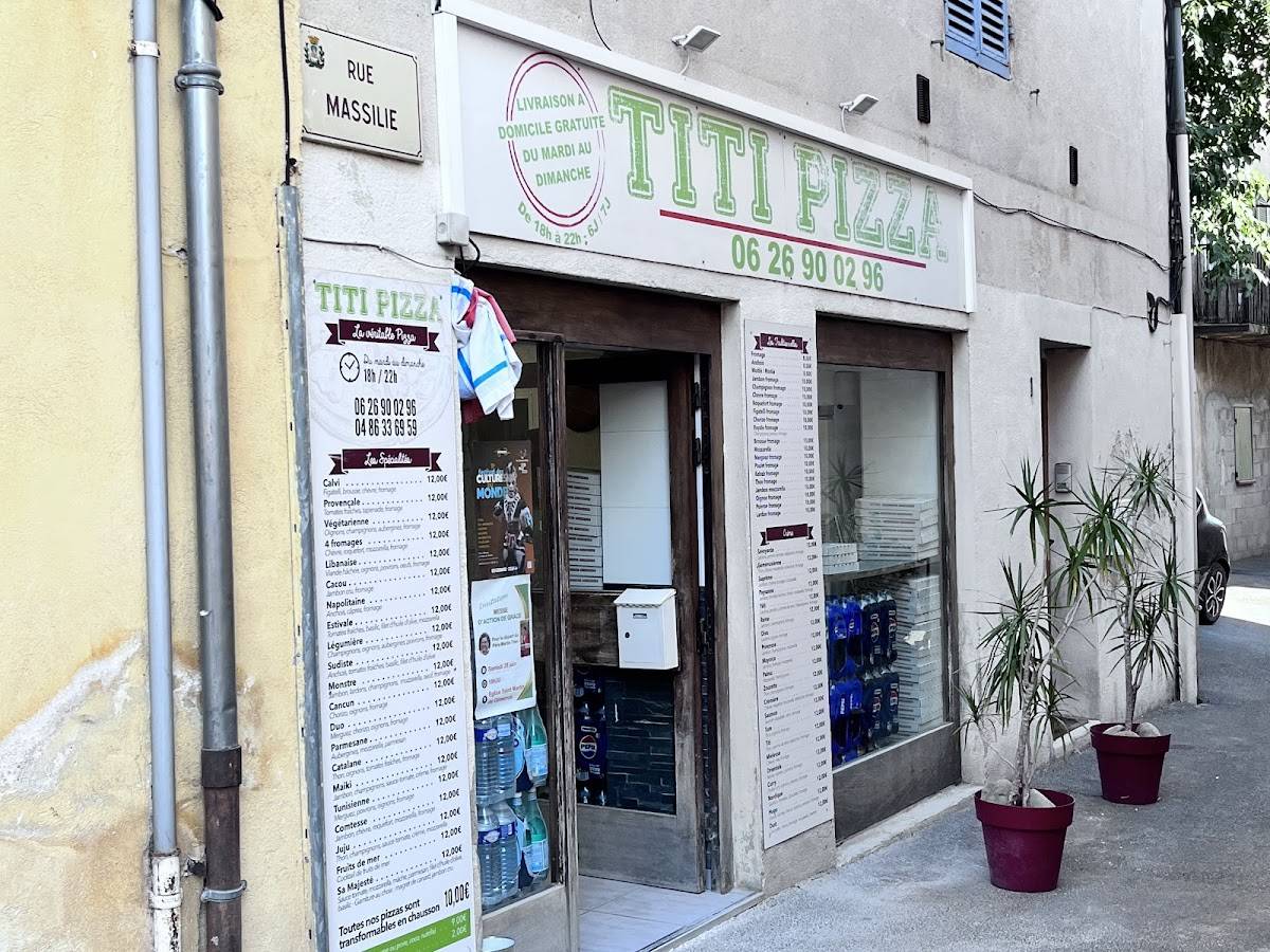 Menu au Titi Pizza restaurant, Gémenos
