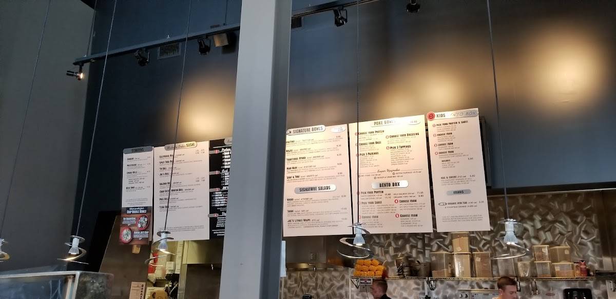 Menu at Tokyo Joe's restaurant, Aurora, E Plaza Ave #111