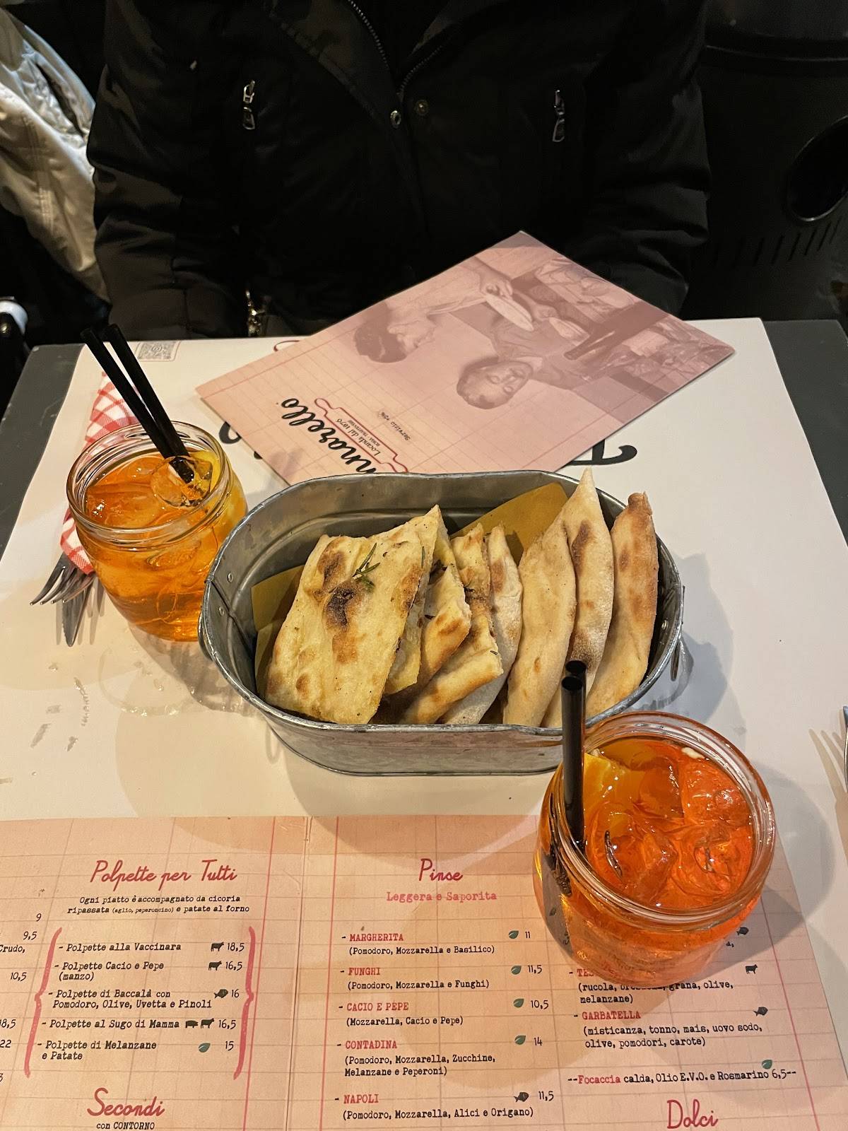 Menu at Tonnarello Calisto pizzeria, Rome