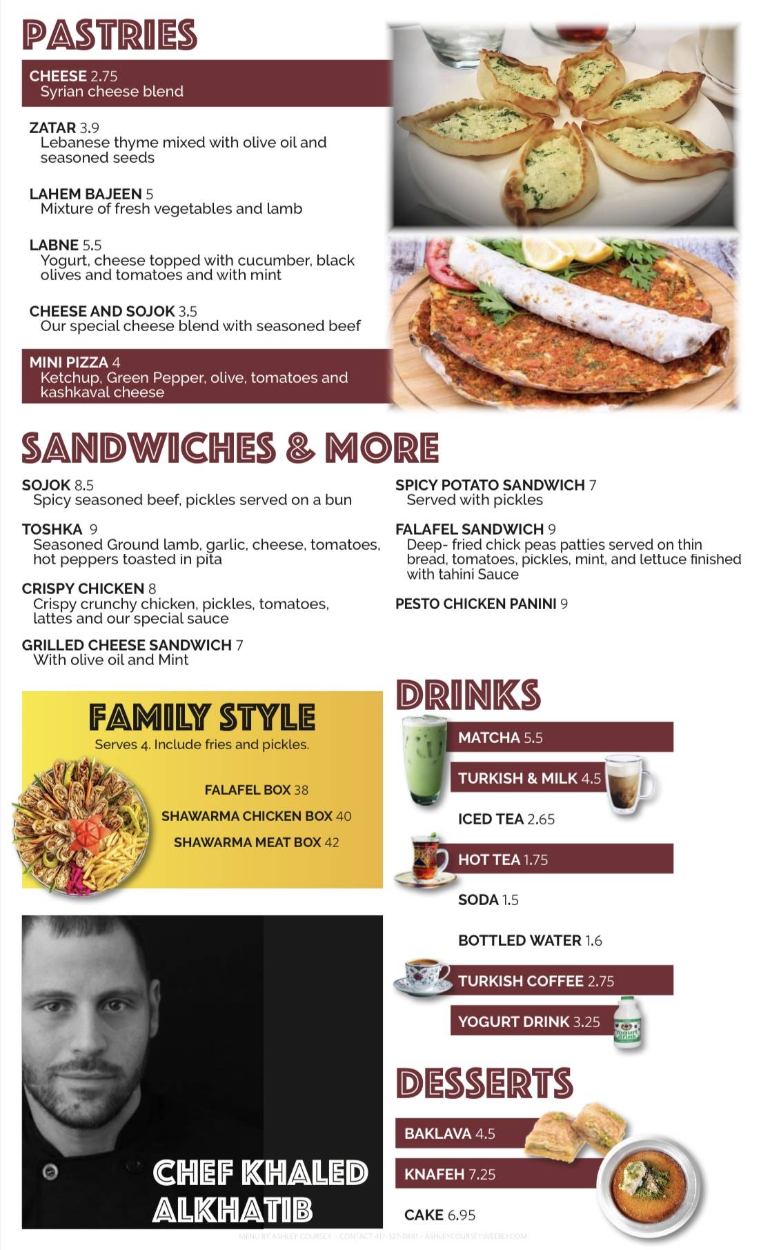 Menu at Toot Beirut Shawarma & More restaurant, Rogers