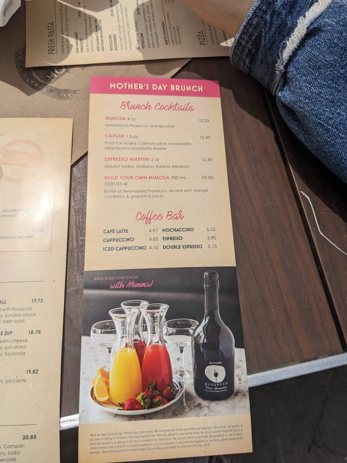 Menu at Scaddabush Italian Kitchen & Bar Vaughan, Toronto, 20 Colossus Dr