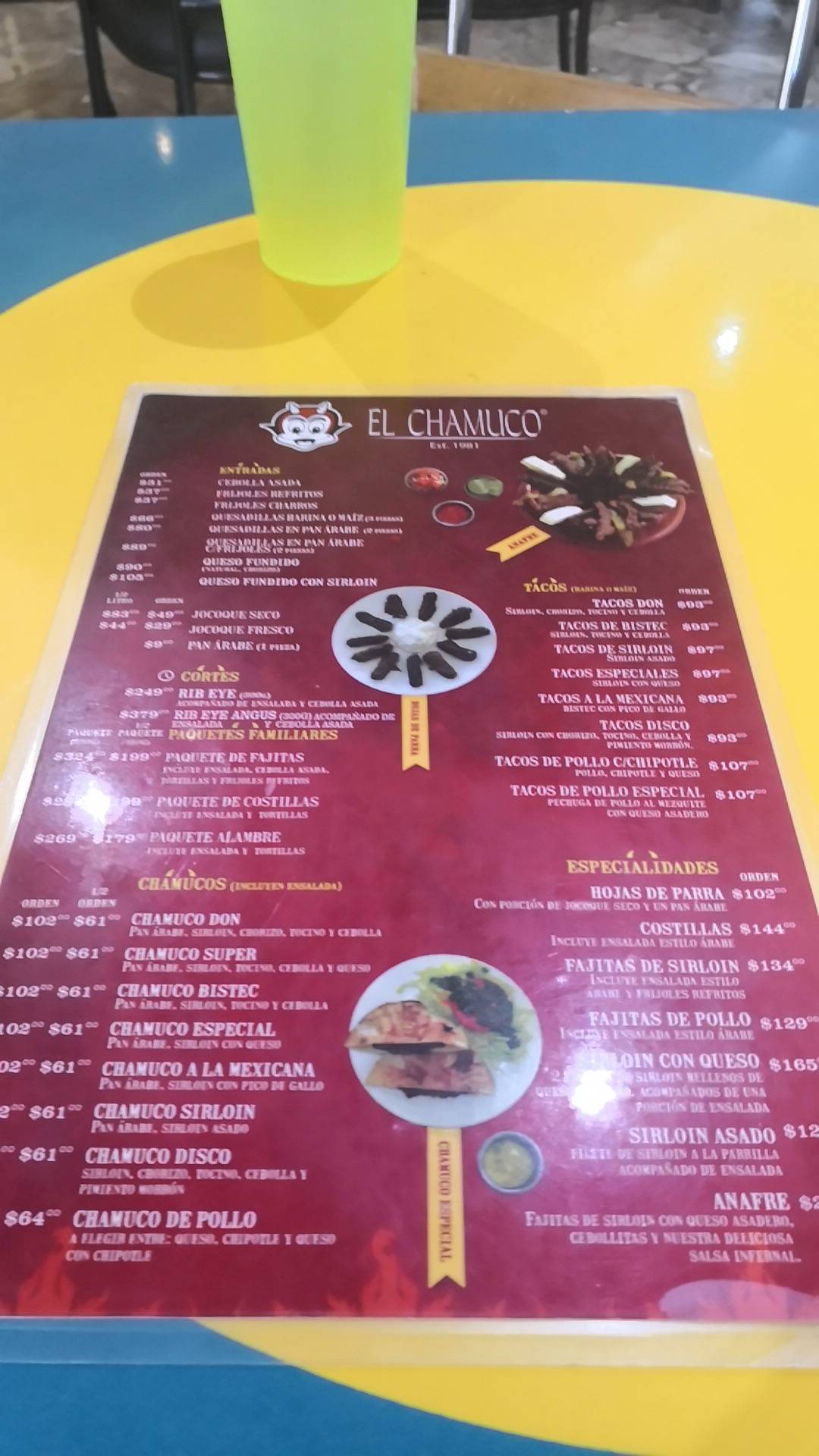 Carta del restaurante El Chamuco, Torreón, Blvrd Constitución & Doctor ...