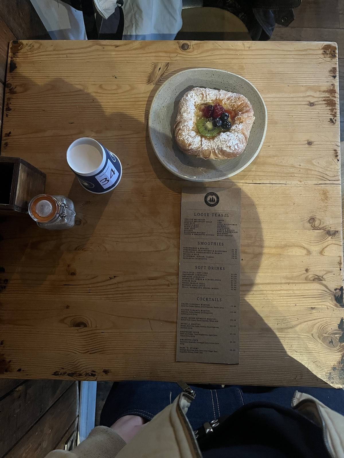 Menu at Trading Post Coffee Roasters cafe, Brighton, 40 Kensington Gardens