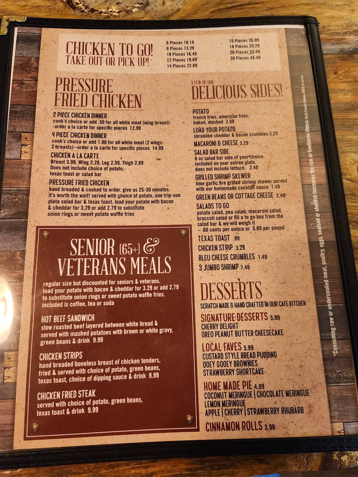 Menu at Trails Café cafe, Holton