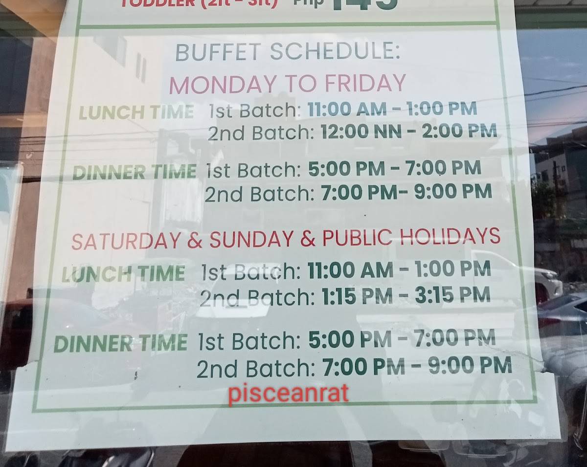 Menu at Tramway Tea House - BANAWE restaurant, Quezon City, St Peter