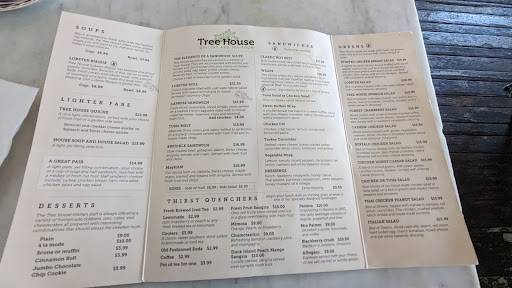Menu at Tree House restaurant, Avon