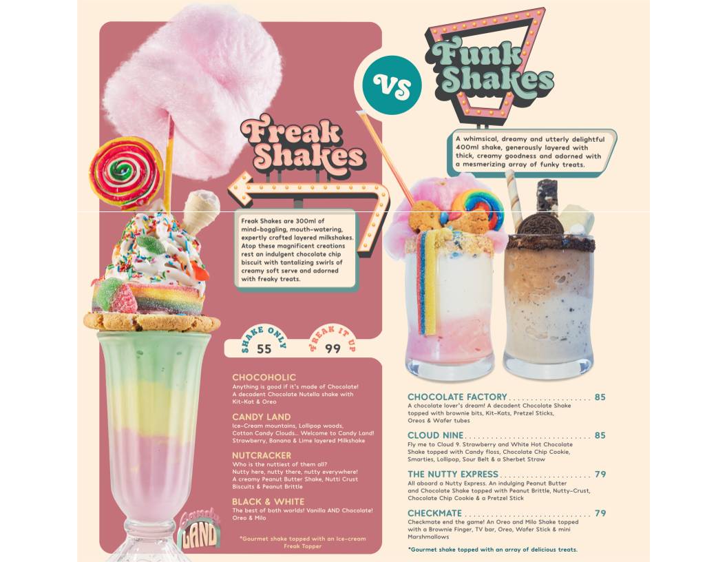 Menu at GrubHouse Diner restaurant, Trichardt