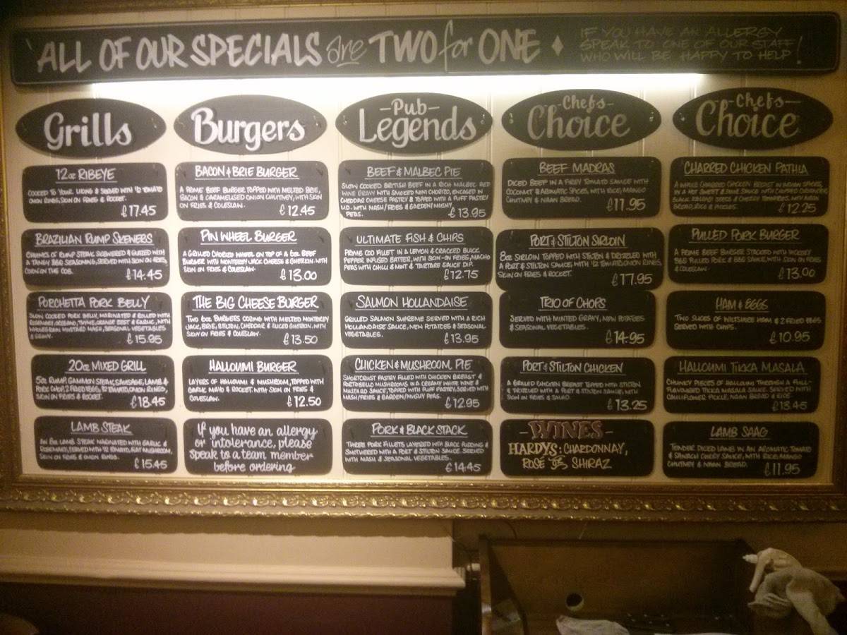 Menu at Trumpet Major pub & bar, Dorchester, Alington Ave