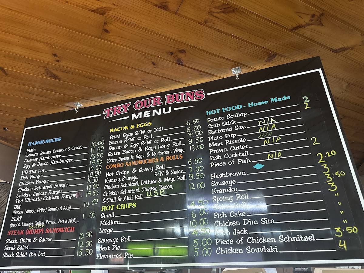 Menu at Try Our Buns fast food, Unanderra