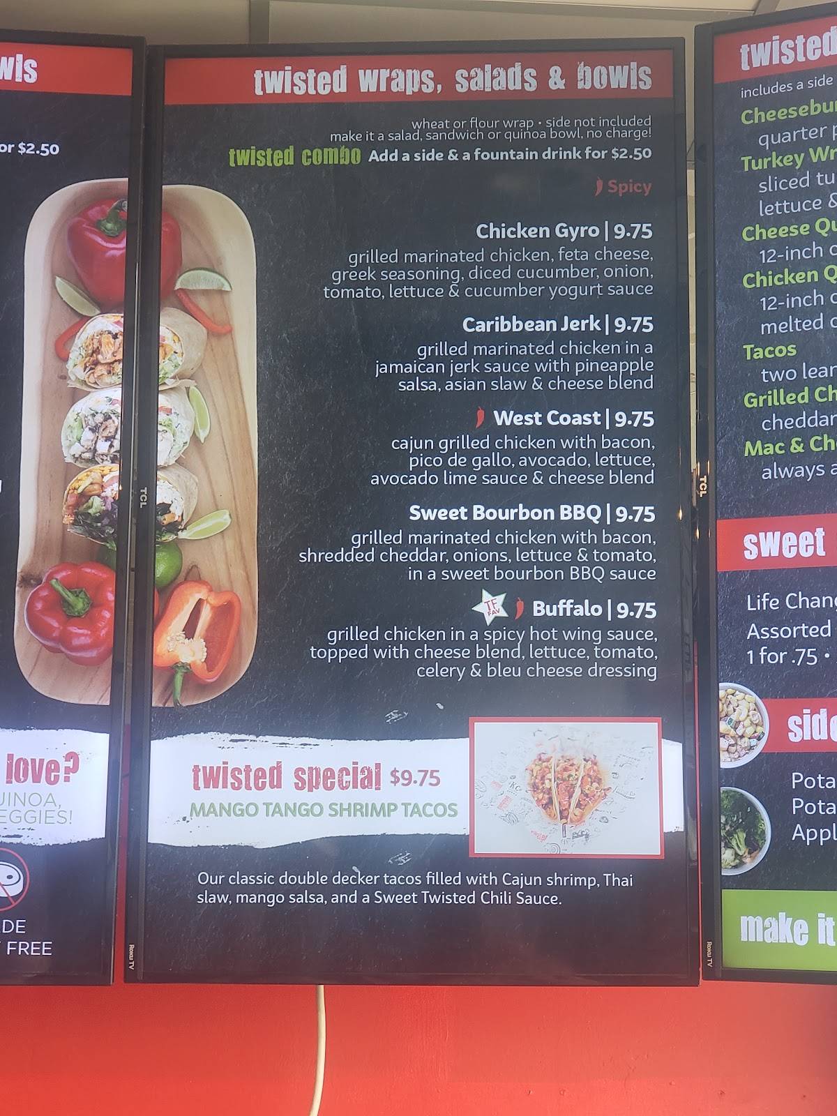 Menu at Twisted Fresh restaurant, Shawnee