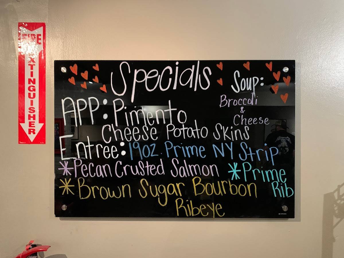 Menu at Underground Cafe, Hernando