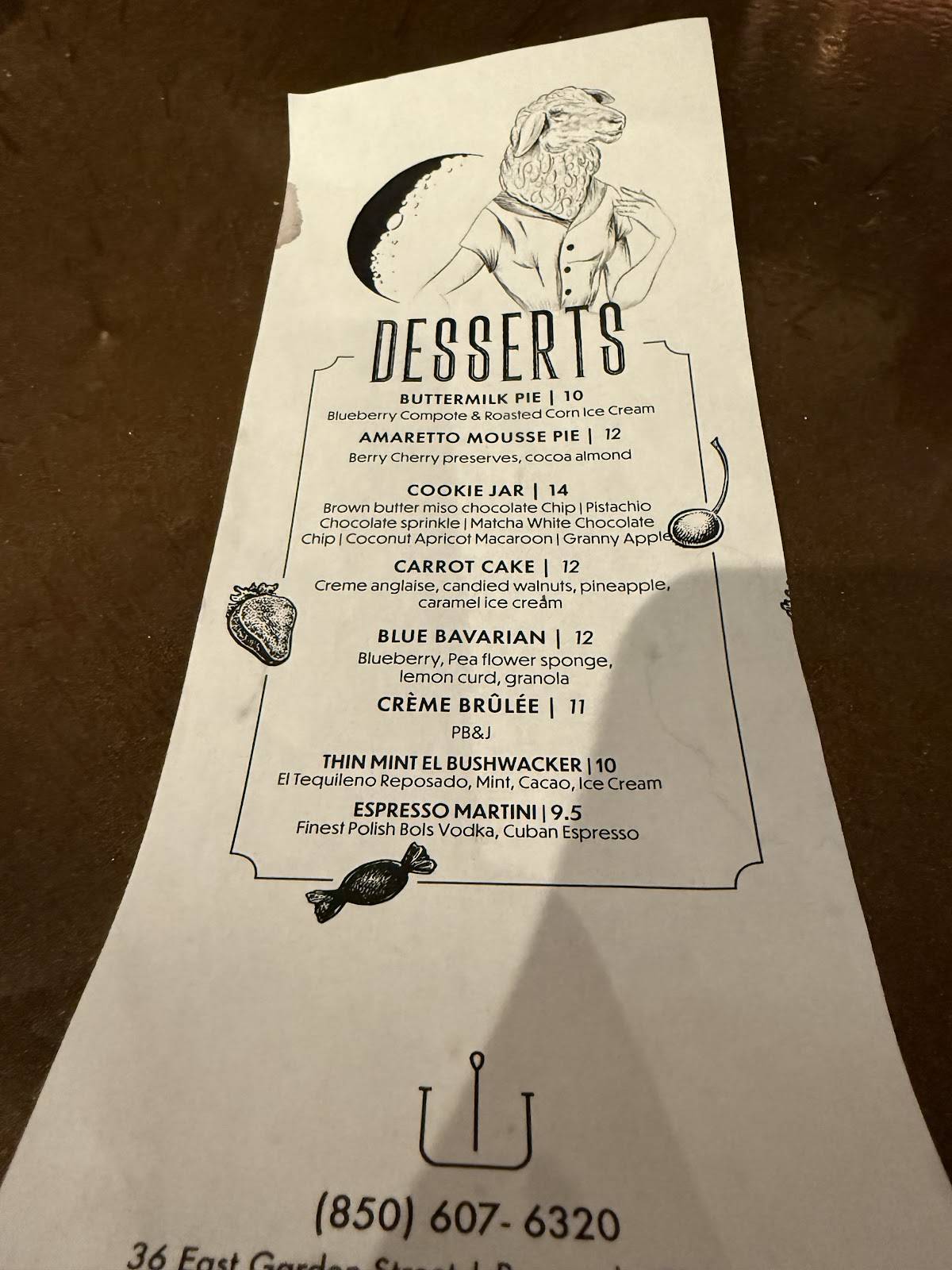 Menu at Union Public House, Pensacola, 36 E Garden St