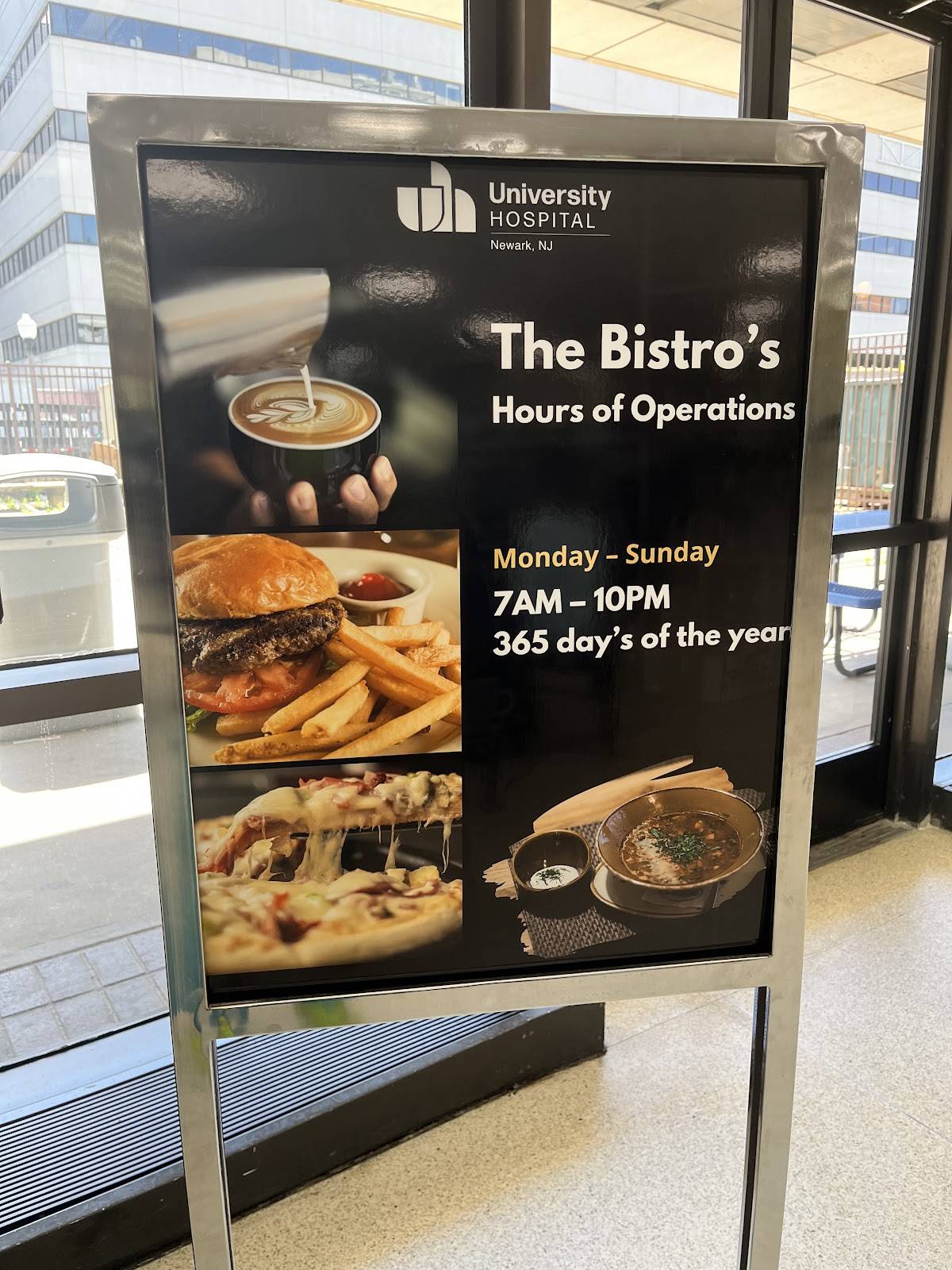 Menu at University Hospital Cafeteria - The Garden Cafe/Bistro, Newark
