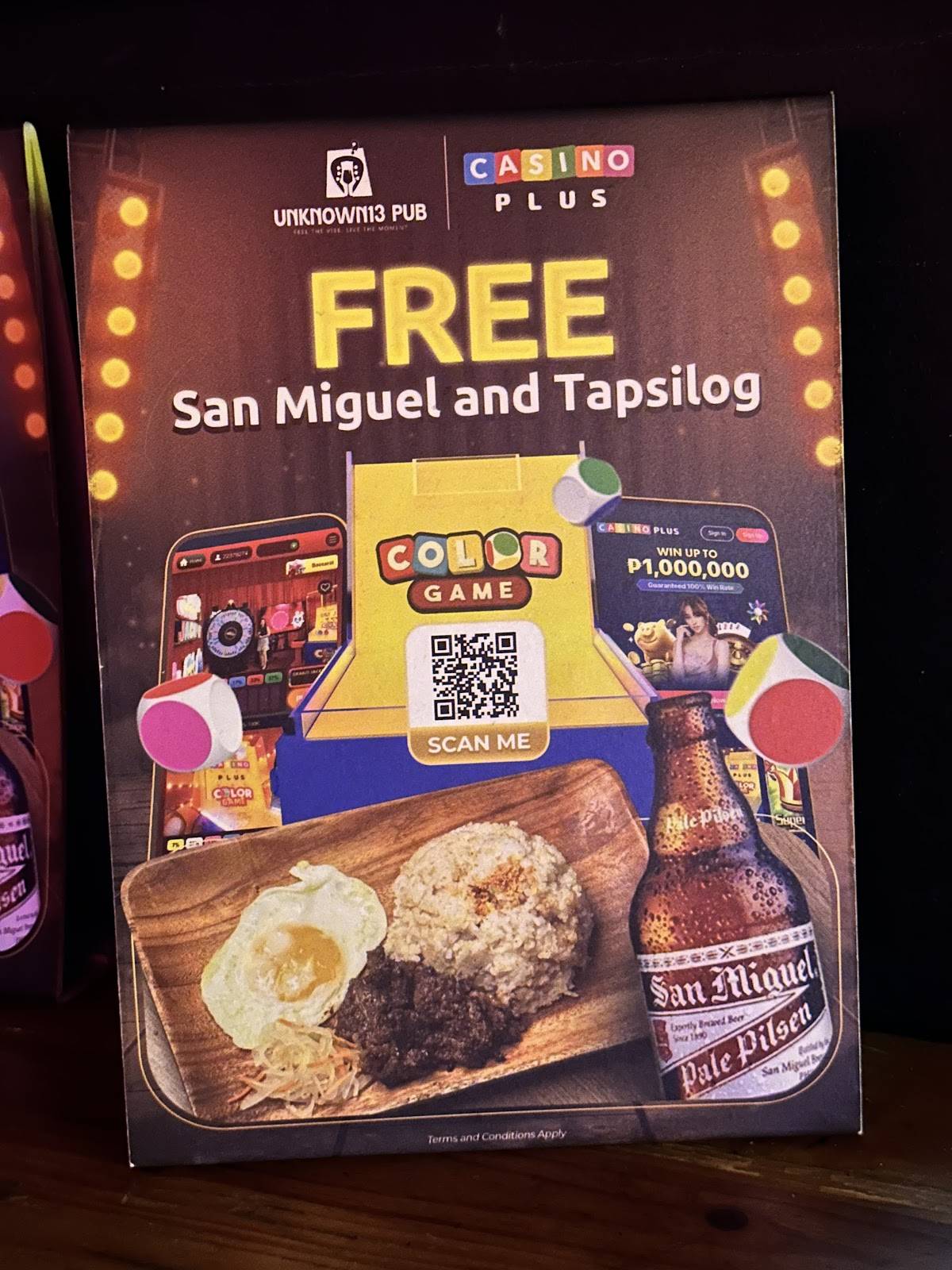 Menu at Unknown 13 Pub, Quezon City