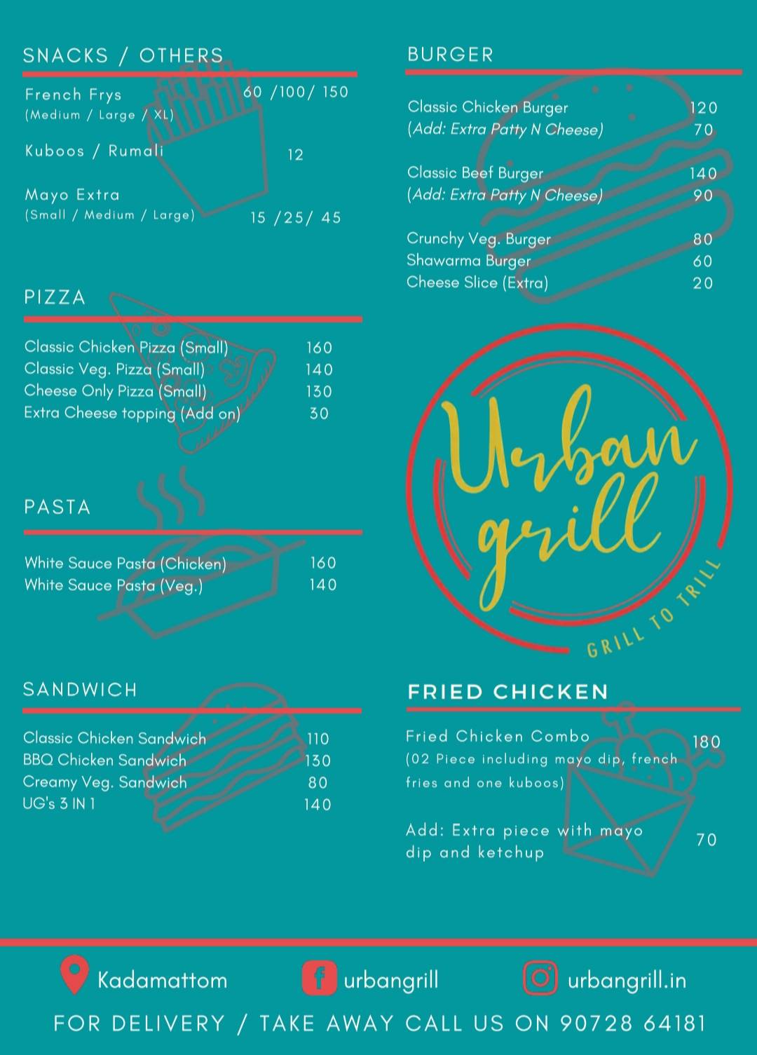 Menu at Urban Grill, Kadamattam