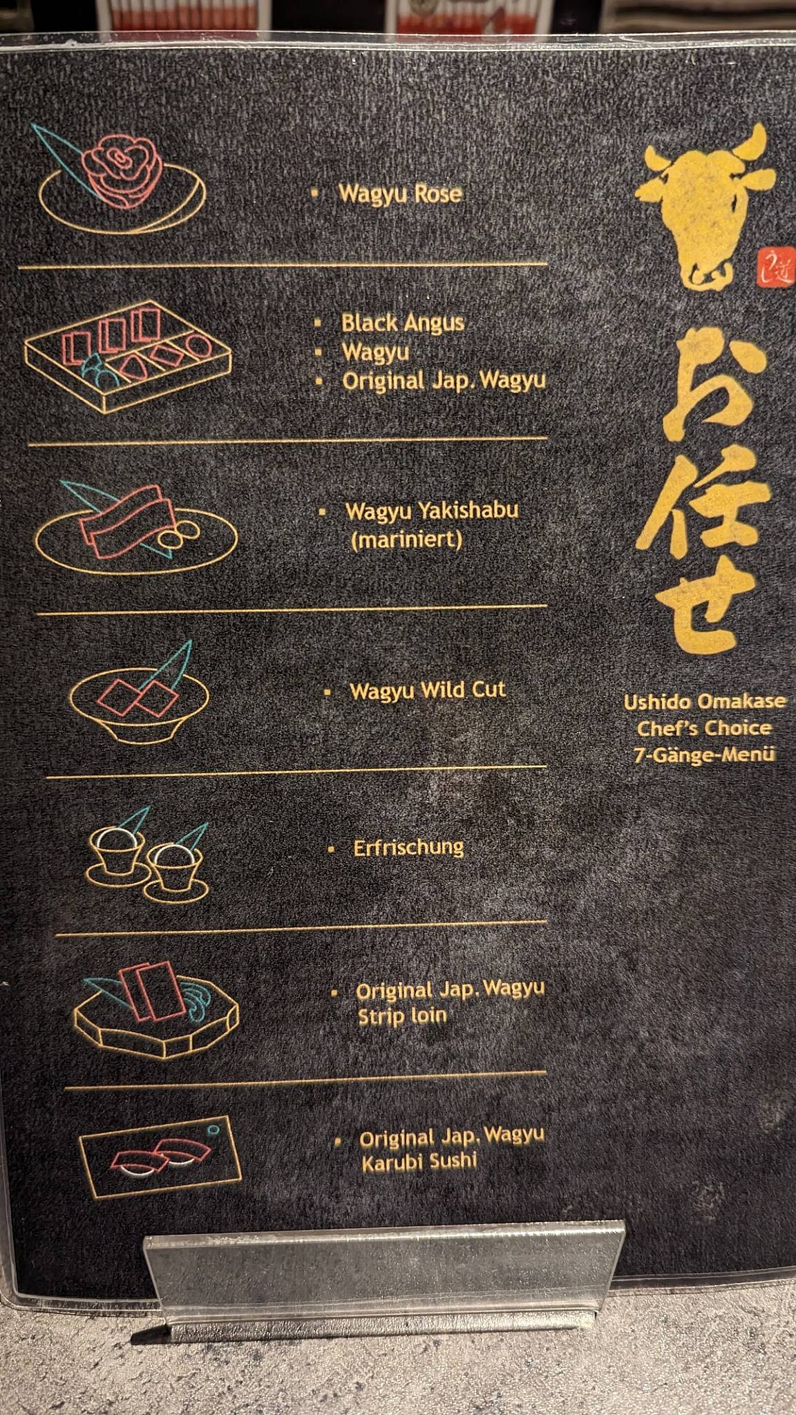 Speisekarte von Ushido - Japanese bbq, Berlin