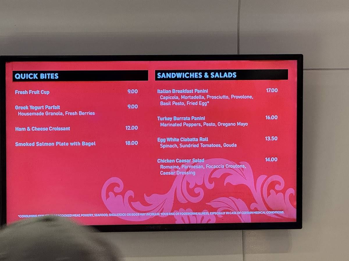 Menu at Va Bene cafe, Las Vegas, 3708 Las Vegas Blvd S Level 1