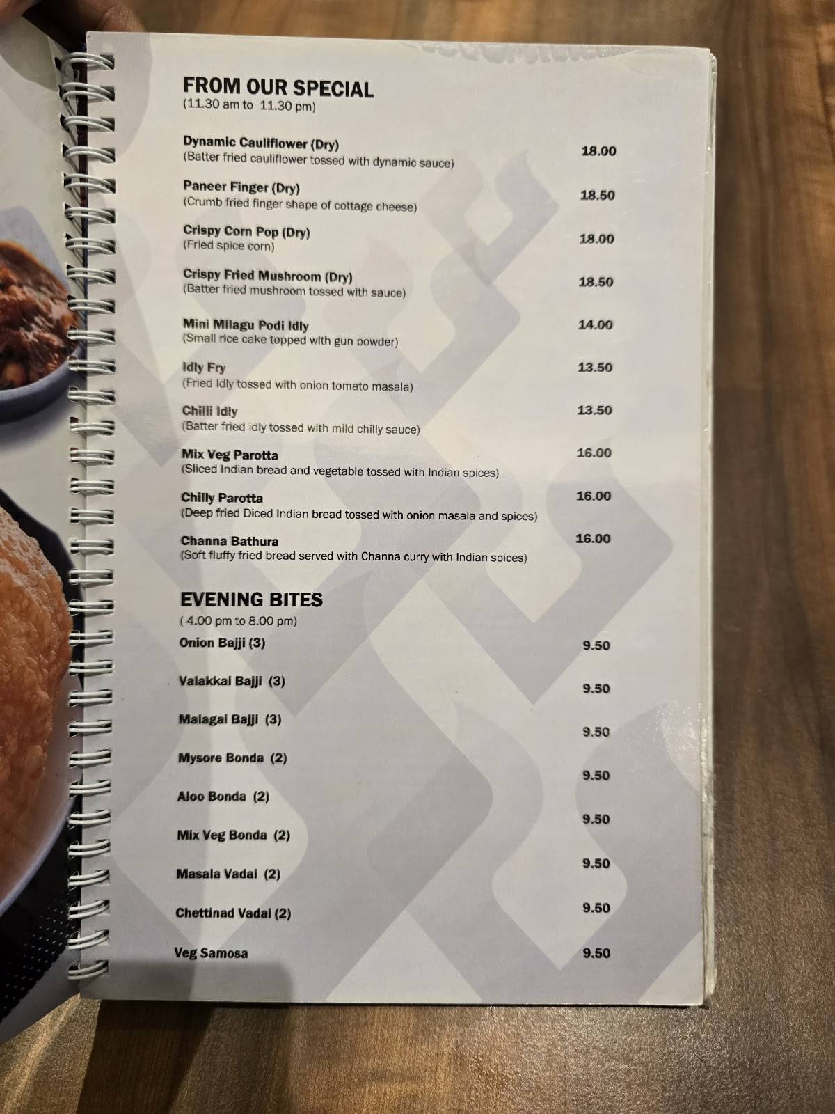 Menu at Vasanta Bhavan Restaurant Silicon Oasis Dubai, Dubai