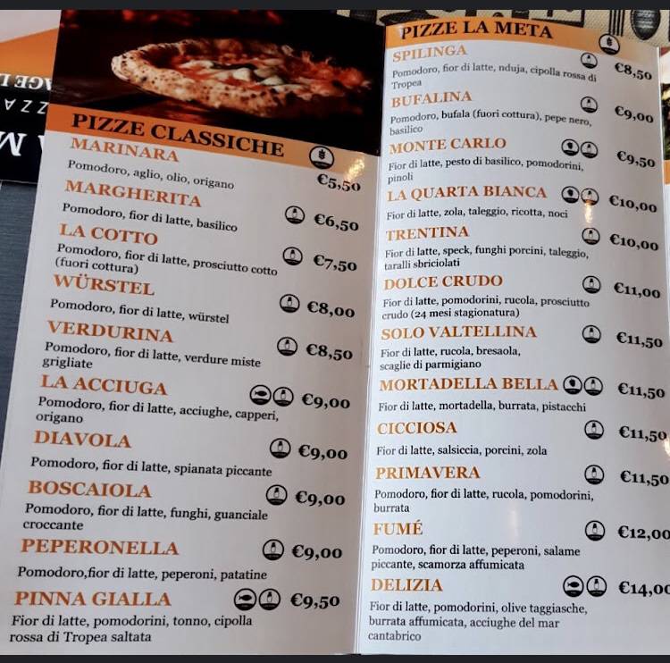 Menu da La Meta ristopizza ristorante, Vedano al Lambro