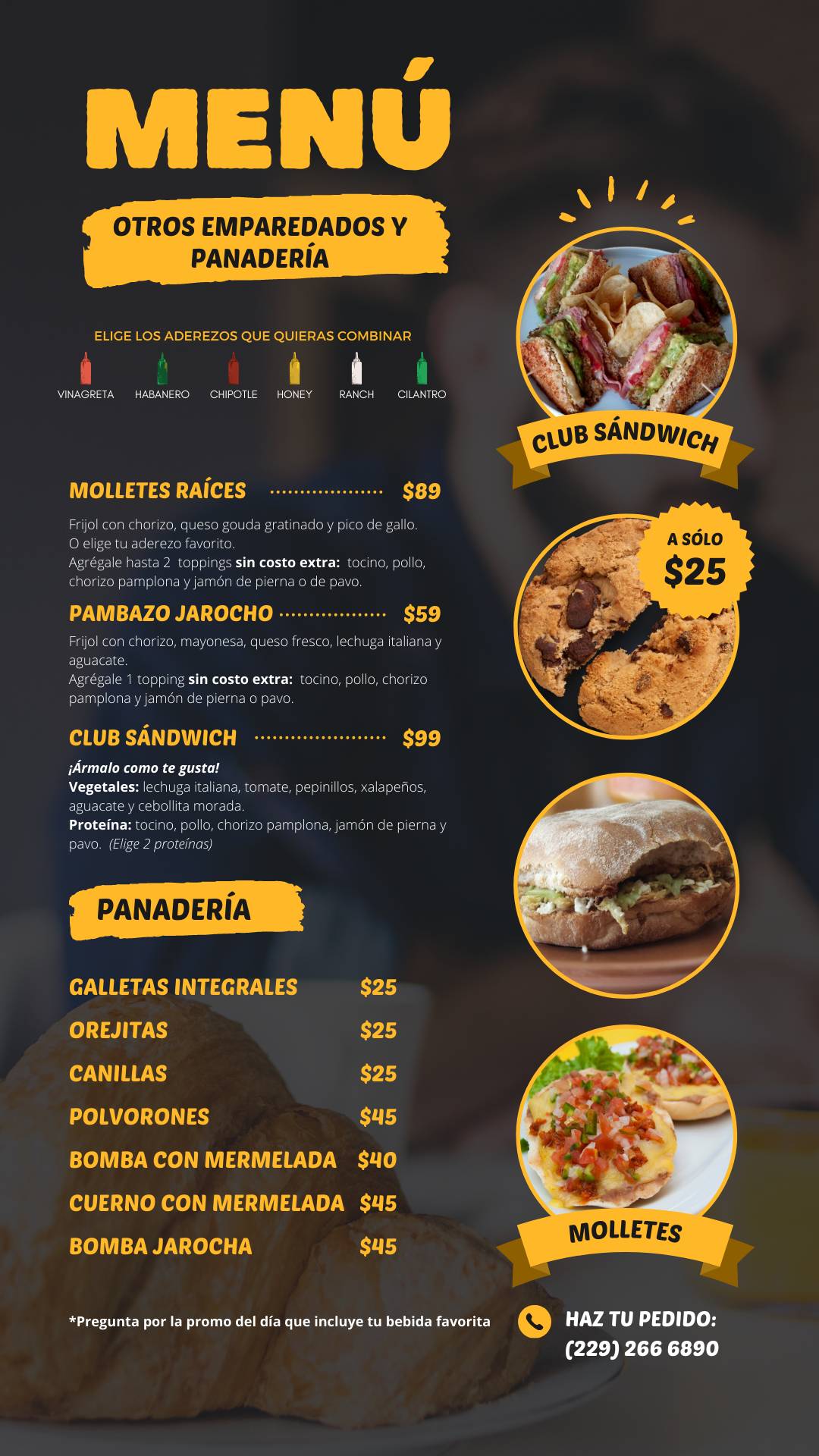 Menu at Cafe Raices Mexicanas, Veracruz