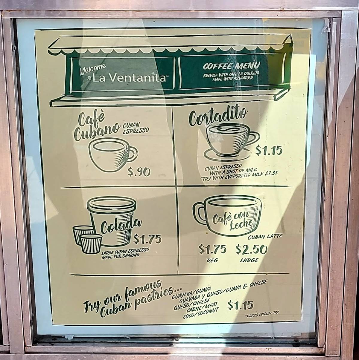 Menu at Versailles Restaurant Cuban Cuisine, Miami, SW 8th St