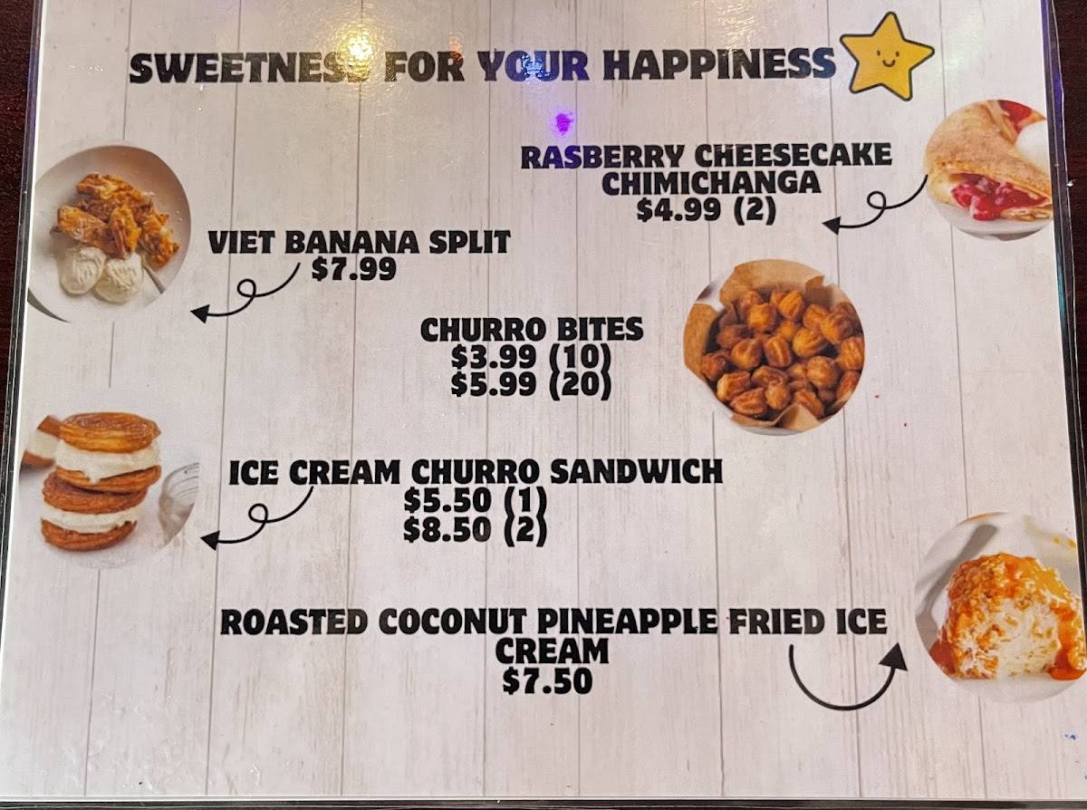 Menu at Vienmex - Asian Fusion Street Food restaurant, Lindale