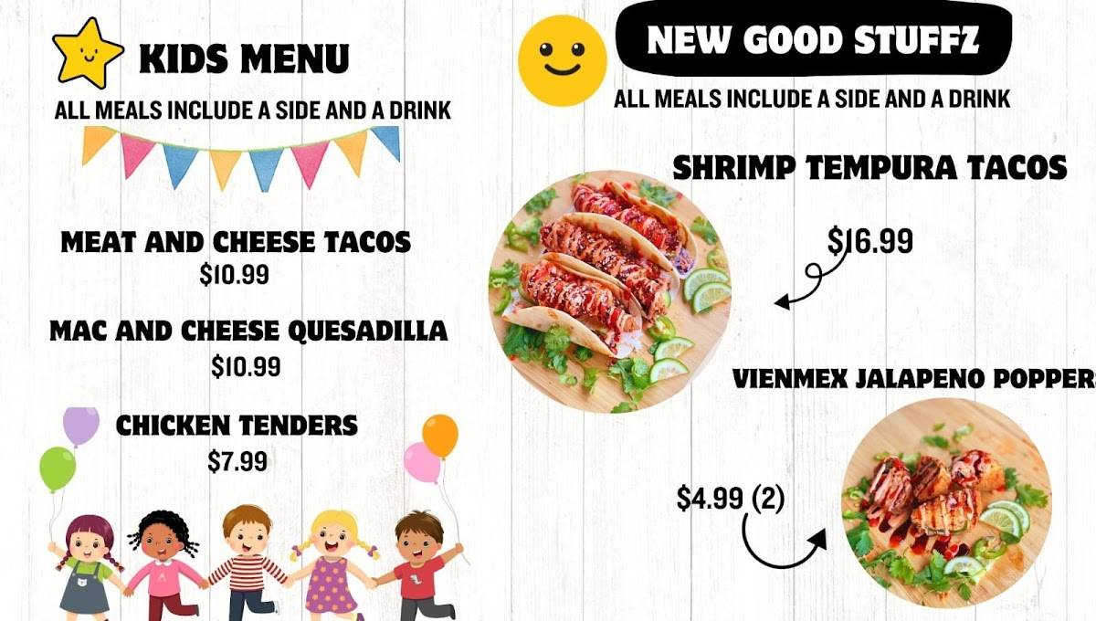Menu at Vienmex - Asian Fusion Street Food restaurant, Lindale