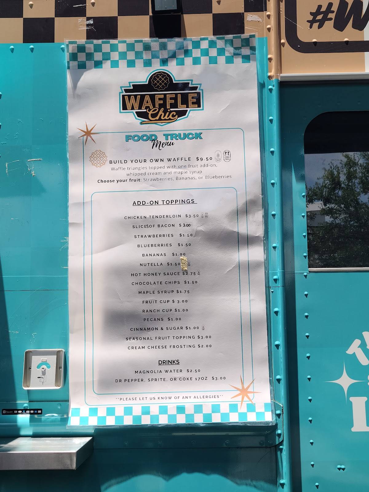 Menu at Waffle Chic, LLC restaurant, Waco, 601 Webster Ave