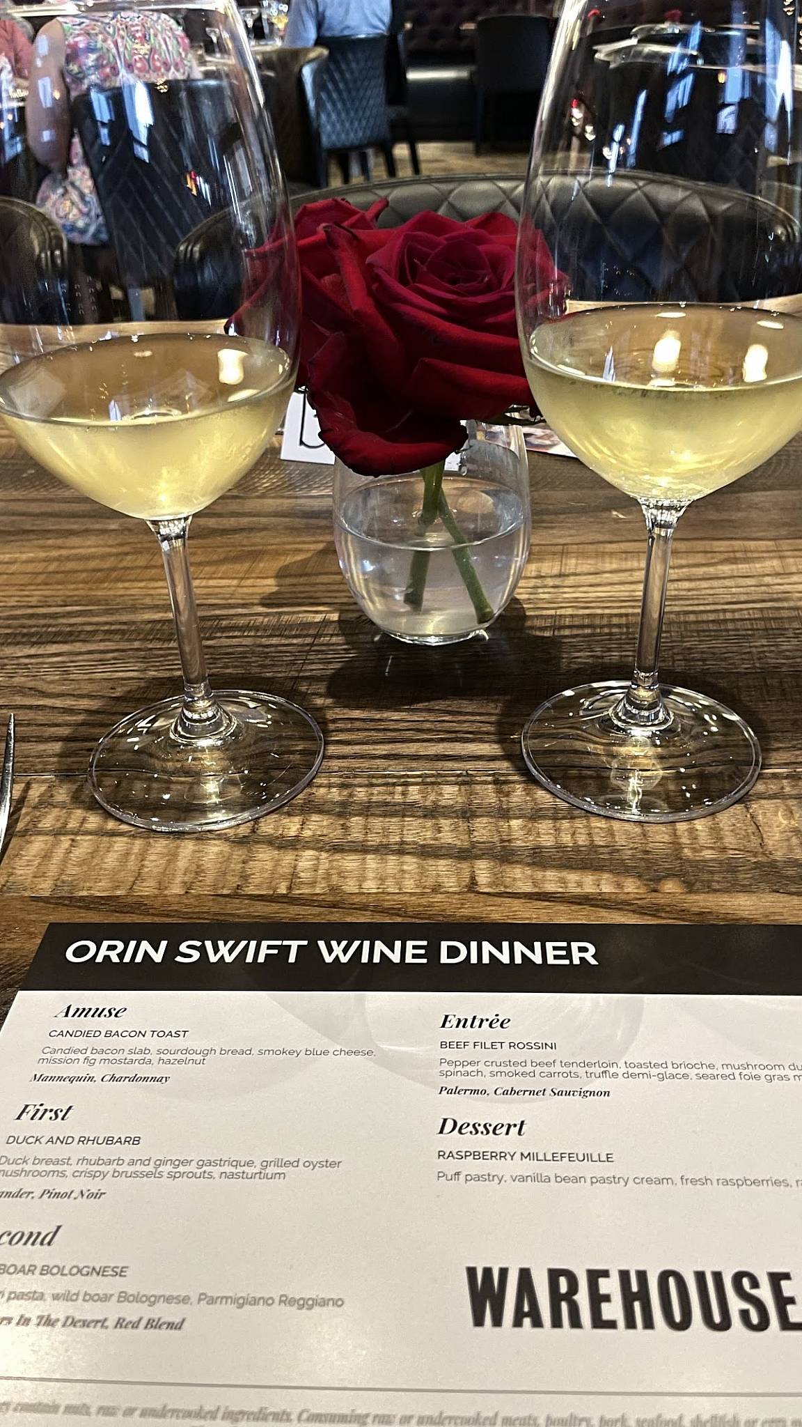 Menu at Warehouse 72 restaurant, Houston