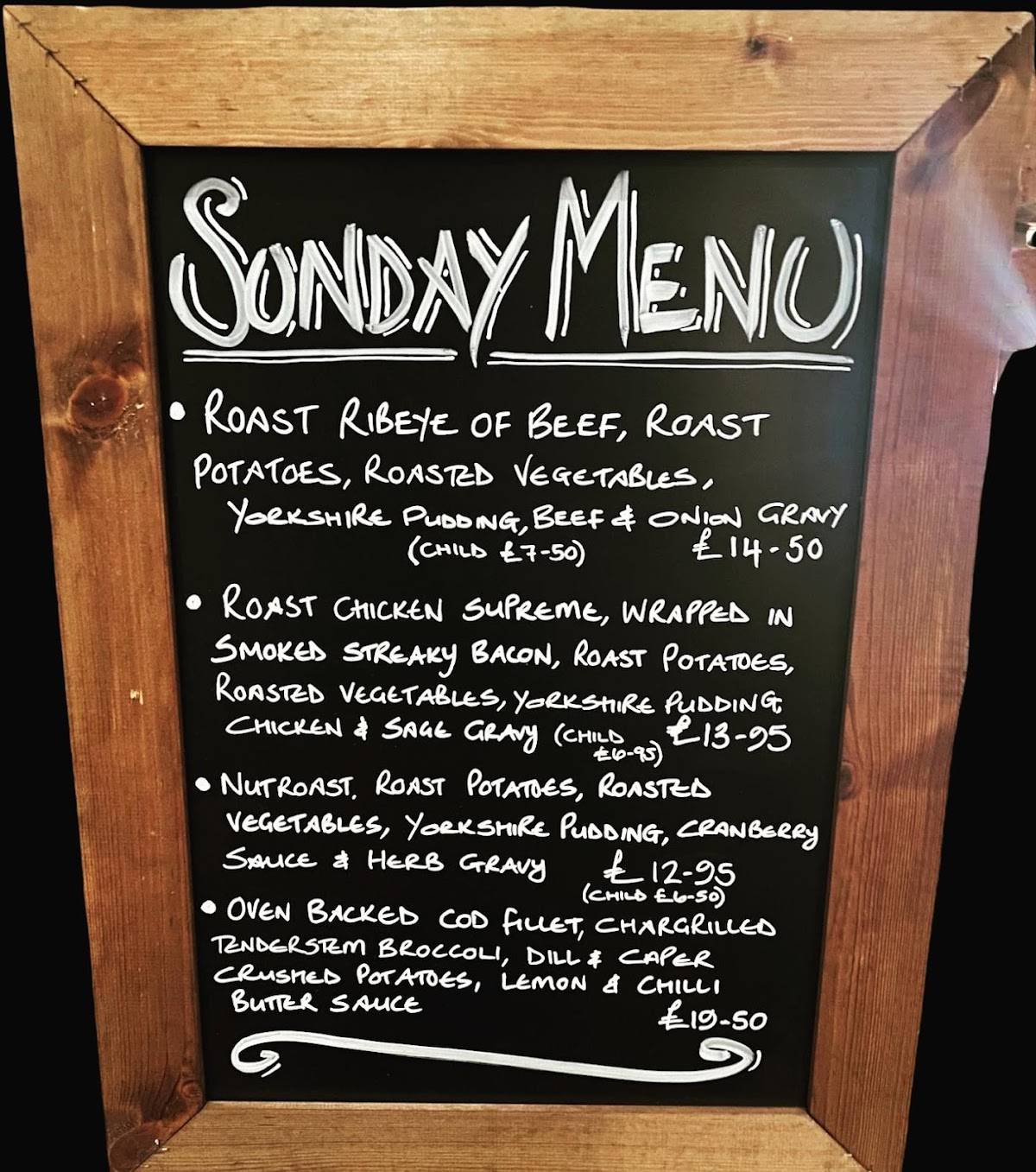 Menu at Granville Arms - Barford, Warwick
