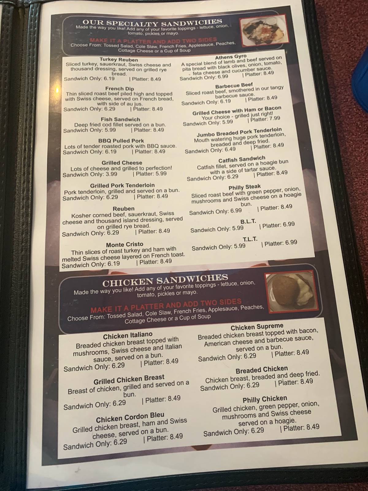 Menu at American Table Family Restaurant, Washington